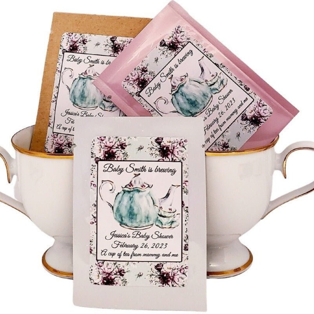 Personalized Tea Party Favors, Birthday Party, Baby Shower Tea Party ...