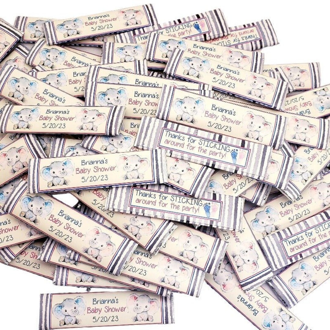 Baby Shower Favors, Personalized Gum Stick Party Favor, Create Your Own ...