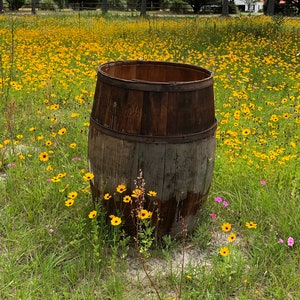 Large Antique Barrel, Wood Barrel, General Store Barrel, Storage Barrel ...