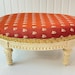 Vintage Footstool, Vintage Ornate Ottoman, Upholstered Foot Stool ...