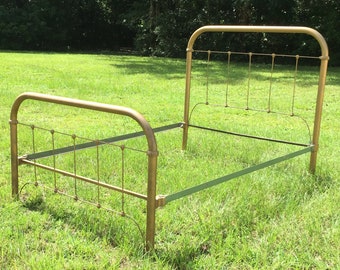 Antique Iron Bed Rails - Etsy