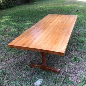 Vintage Dining Table, Modern Farmhouse Table, Butcher Block Table ...