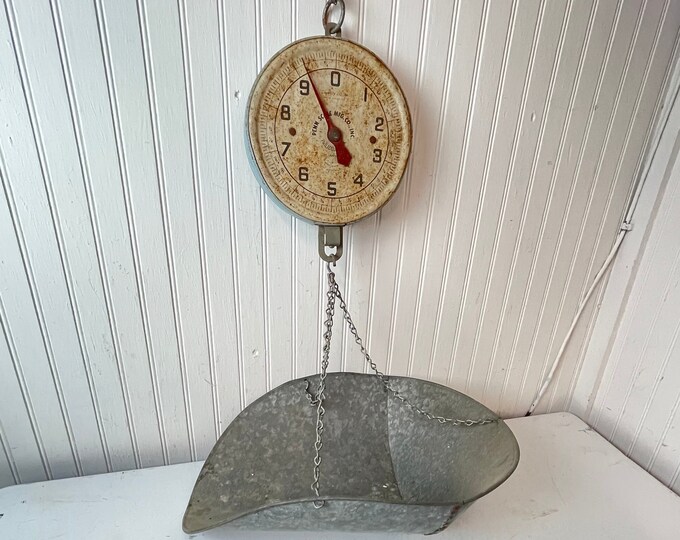 Produce Scale, Hanging Scale, Penn Scale, Metal Bin, Farmhouse Decor ...