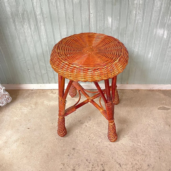 Wicker Stool - Etsy