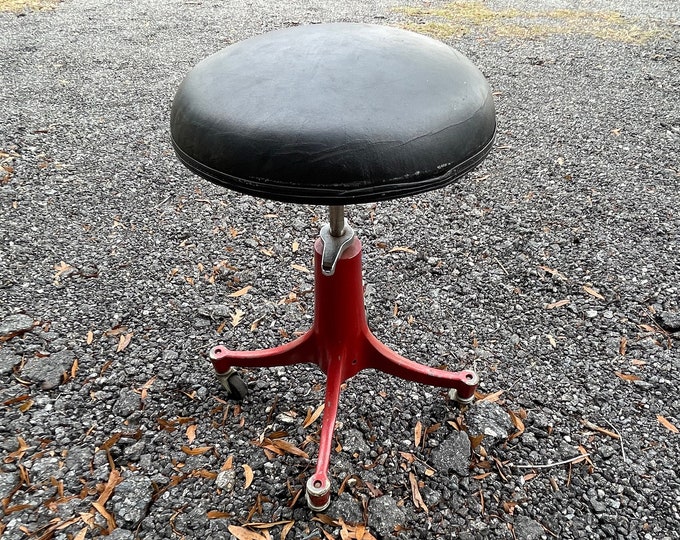 Bausch Lomb Optometrist Stool, Rolling Metal Stool, Industrial Stool ...