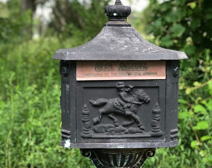 Vintage Mailbox, Metal Mailbox, Victorian Mailbox, Postal Collector ...