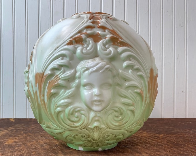 Victorian Lamp Replacement Globe, Glass Shade, Ornate Globe, Lamp ...