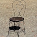Antique Chair, Vintage Bistro Chair, Heart, Wrought Iron Chair, Vanity ...