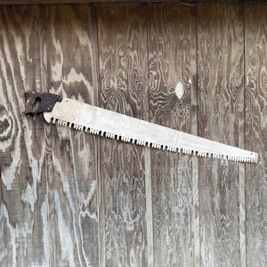 Antique Large Saw, 1 Man Saw, Lumberjack,warrented Superior Saw ...