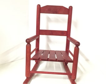 Red Rocking Chair - Etsy