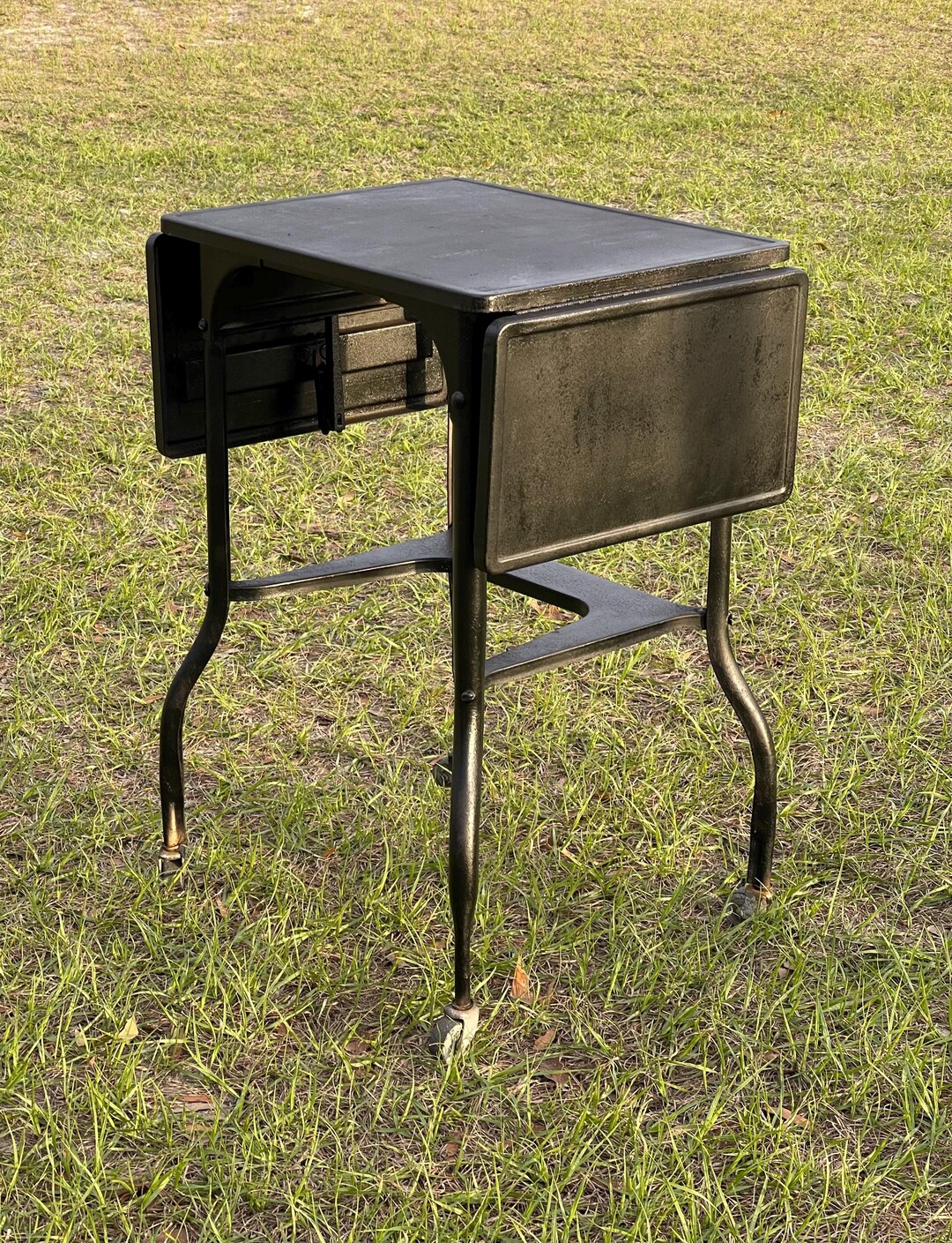 TYPEWRITER DESK, Student Desk, Vintage Metal Table, Industrial Decor ...