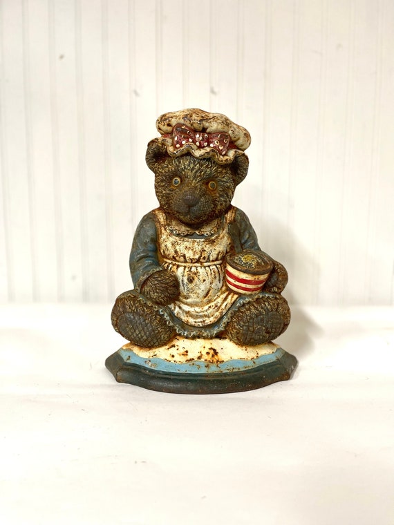 Antique Cast Iron Iron Door Stop Bear Doorstop Home Decor - Etsy