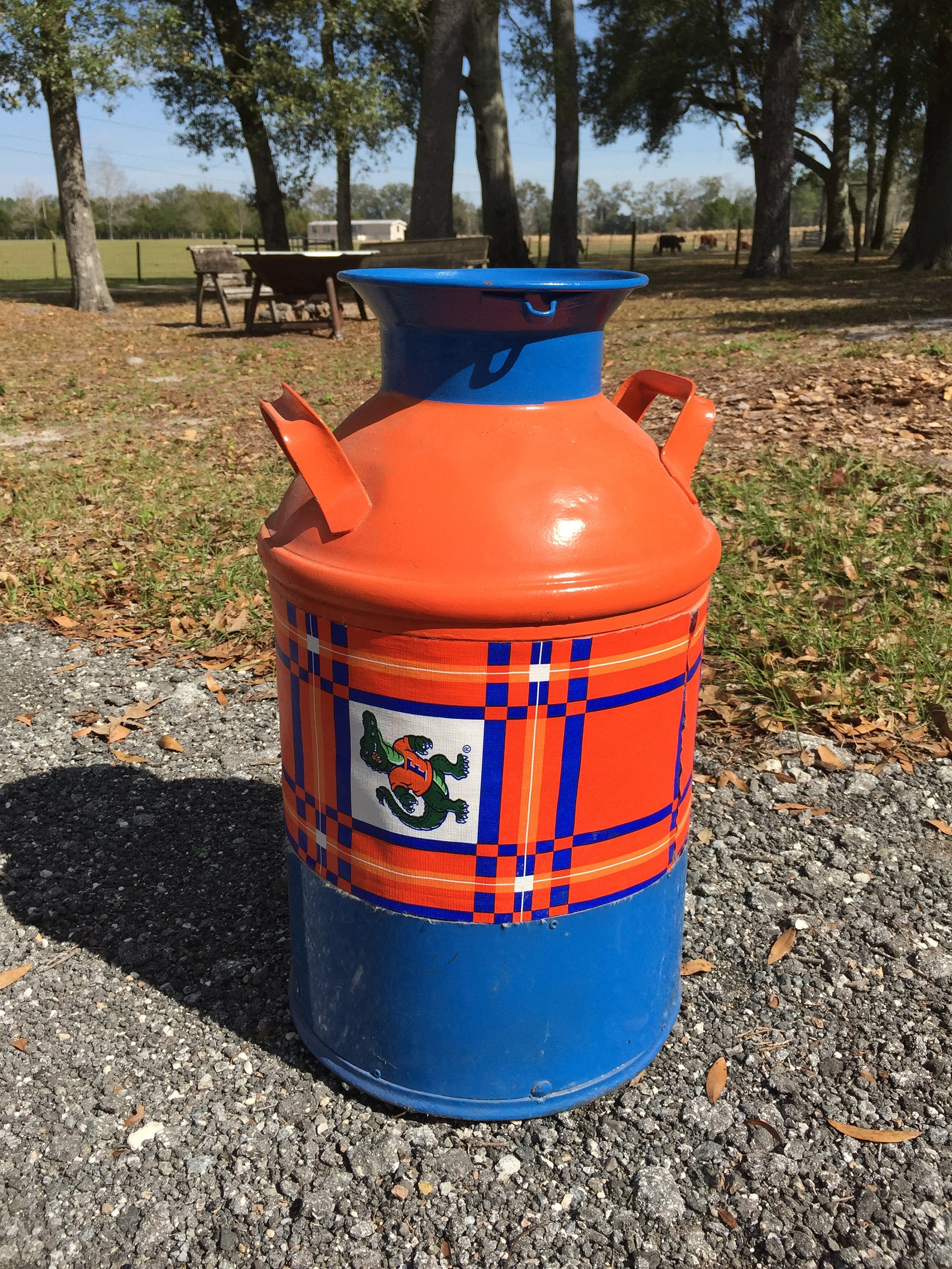 Florida Gators ANTIQUE Milk Can Gator Football UF Milk - Etsy