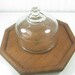Cheese Plate, Glass Cover, Glass Dome, Genuine Teak, Rustic Modern ...