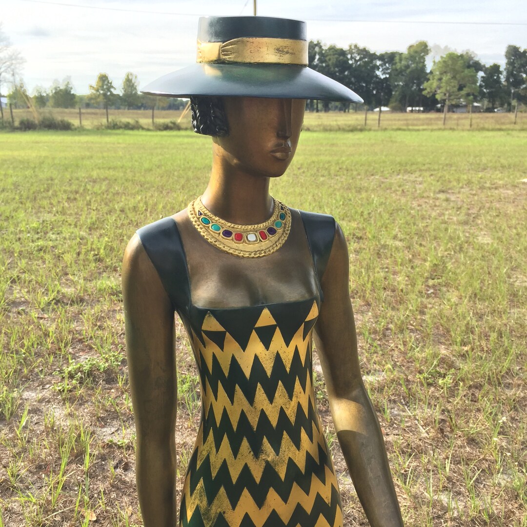 Vintage Bronze Statue, Woman Statue, Bronze Lady, Fashion Model ...