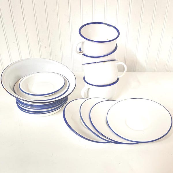 Vintage Enamelware - Etsy