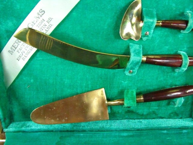Brass Cutlery, Siam, Thailand, Silverware, Flatware, Desert Server ...