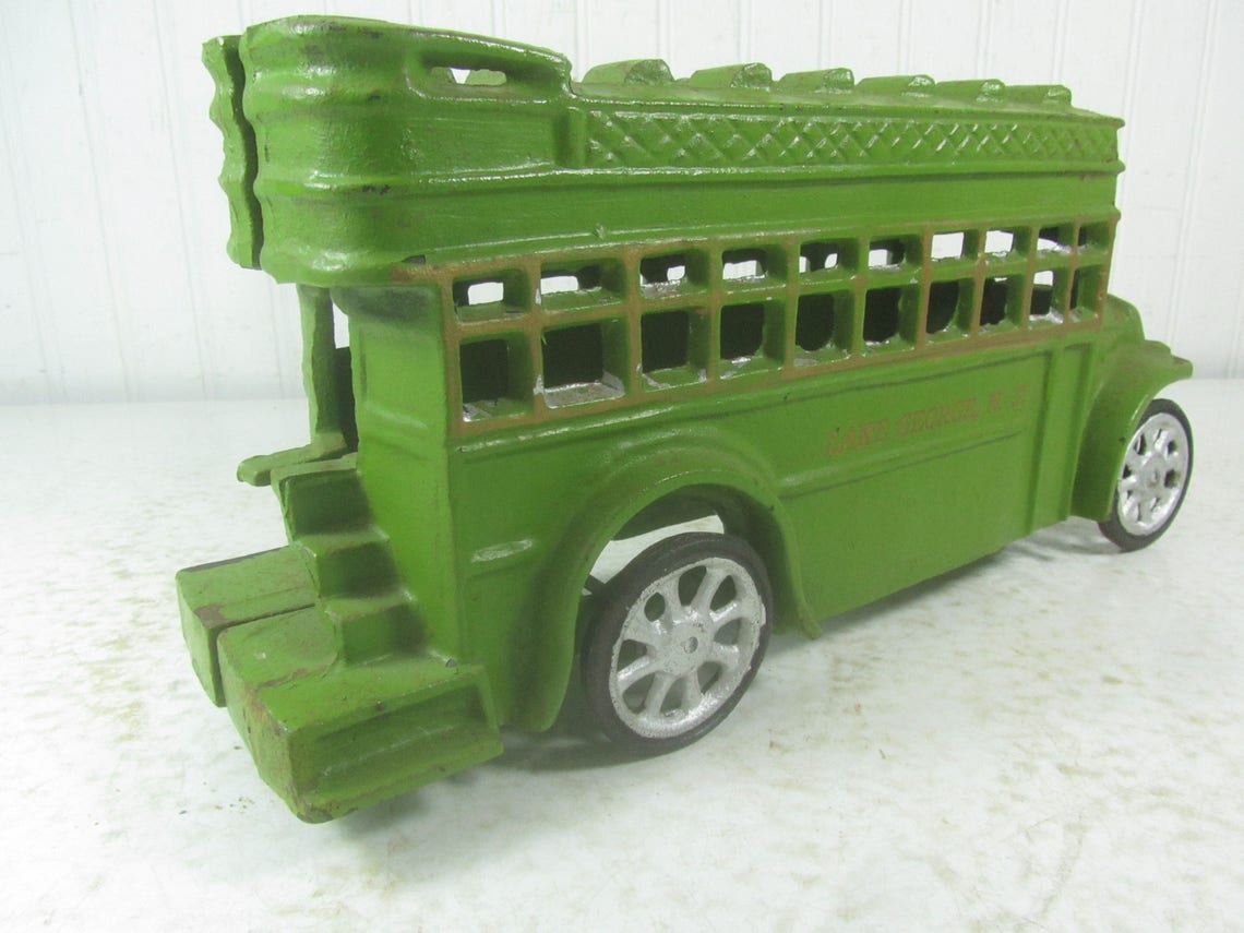 Cast Iron Bus Die Cast Toy Toy Bus Double Decker Bus Lake - Etsy
