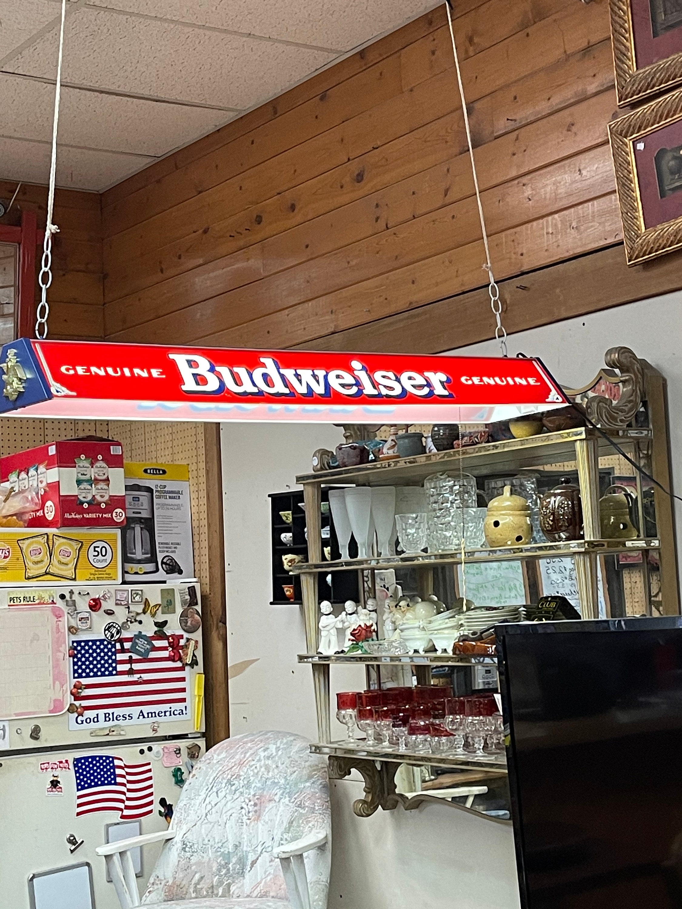 Vintage Budweiser Light Budweiser Pool Table Light Vintage | Etsy