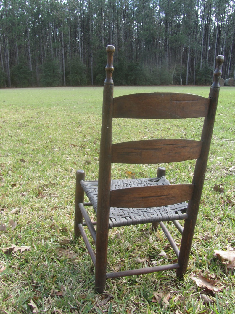 Farmhouse Decor Wood Chair Antique Ladder Back Dinning | Etsy
