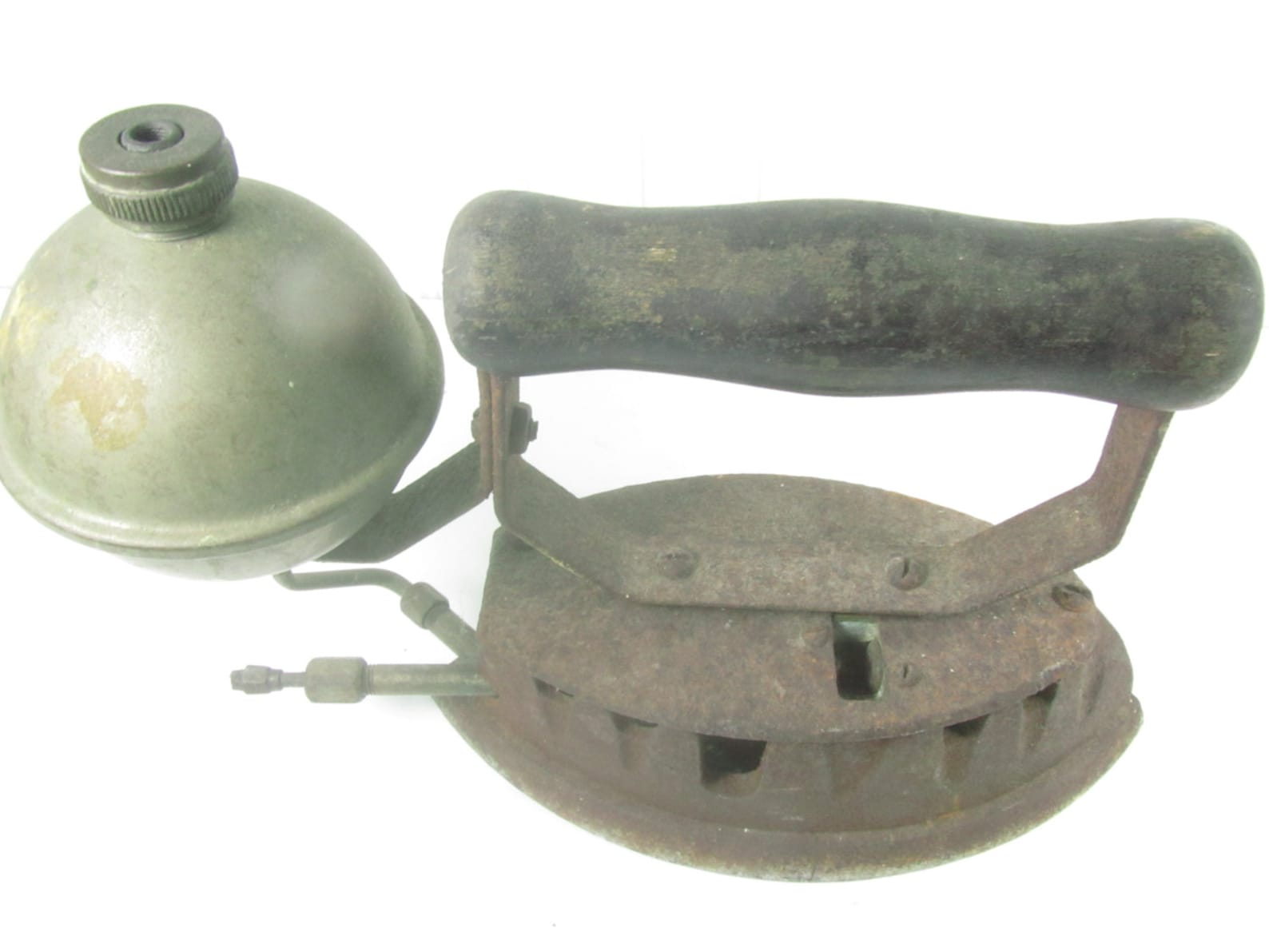 Antique Steam Iron, Wood Handle Iron, Sad Iron, Primitive Iron ...