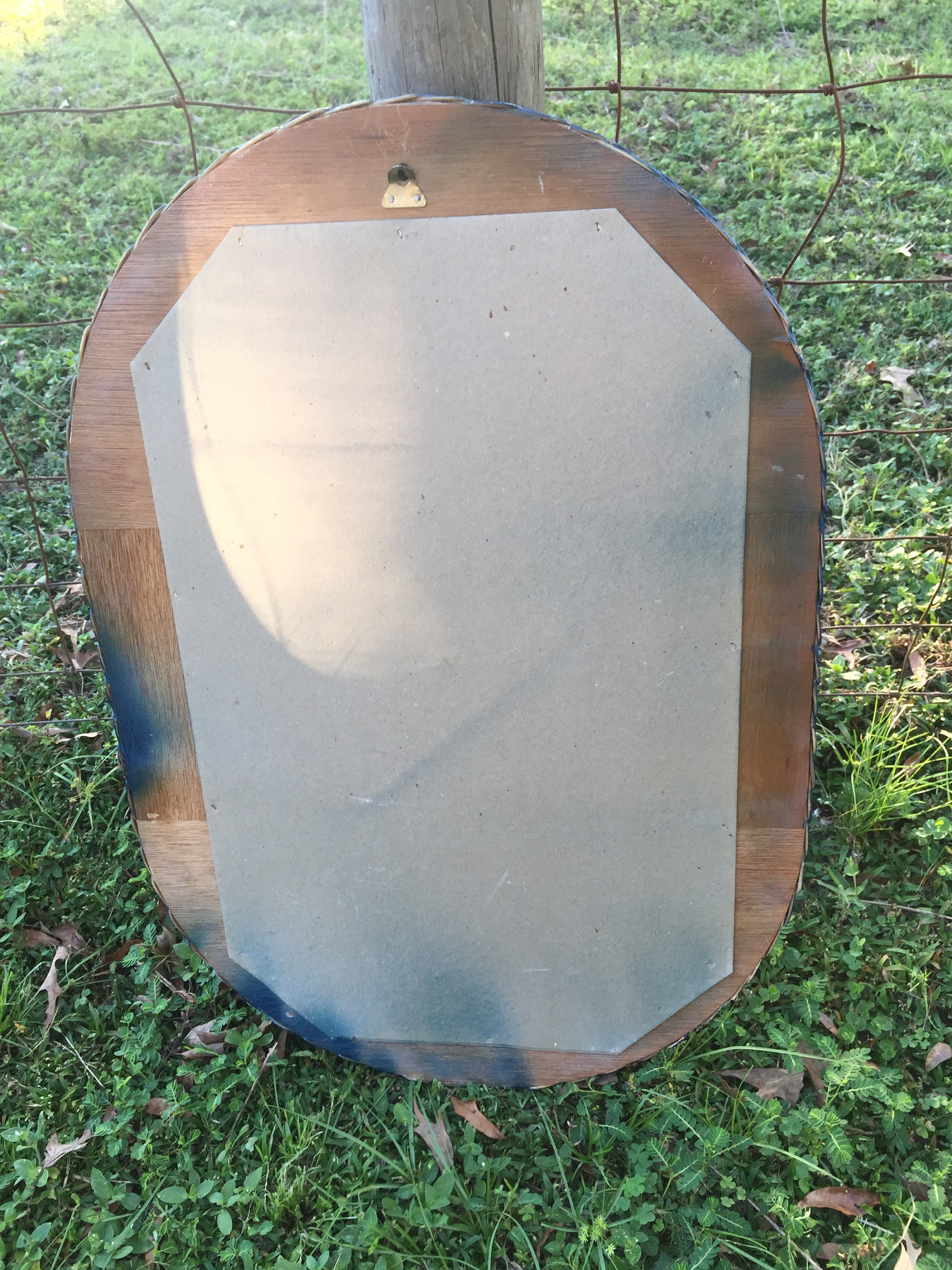 Wicker Mirror, Vintage Large Mirror, Shabby Chic Decor, Cottage Decor ...