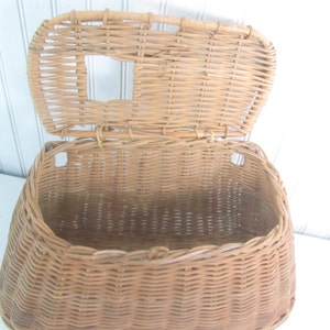 Antique Creel Basket, Vintage Fishing Basket, 1930s Decor, Fishing ...