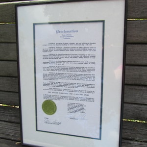 Framed Proclamation, Framed Decree, Official Document, Photo Prop ...