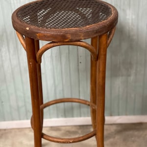Bentwood Stool, Boho Furniture,thonet Cane Stool, Antique Bar Stool ...