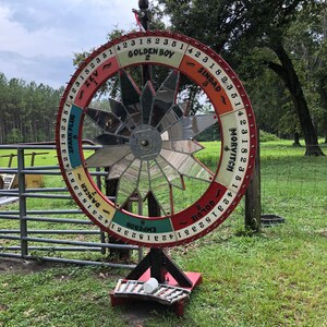 CARNIVAL Wheel, Antique Gambling Wheel, 1800s Movie Prop, Wheel of ...