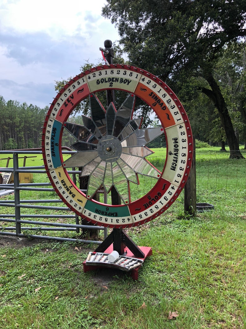 CARNIVAL Wheel, Antique Gambling Wheel, 1800s Movie Prop, Wheel of ...