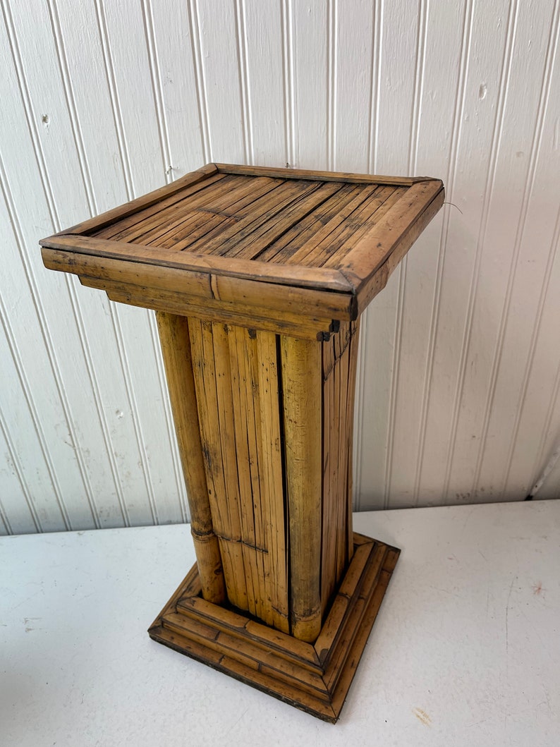 Antique Fern Stand Bamboo Plant Stand Bamboo Pedestal Tiny - Etsy
