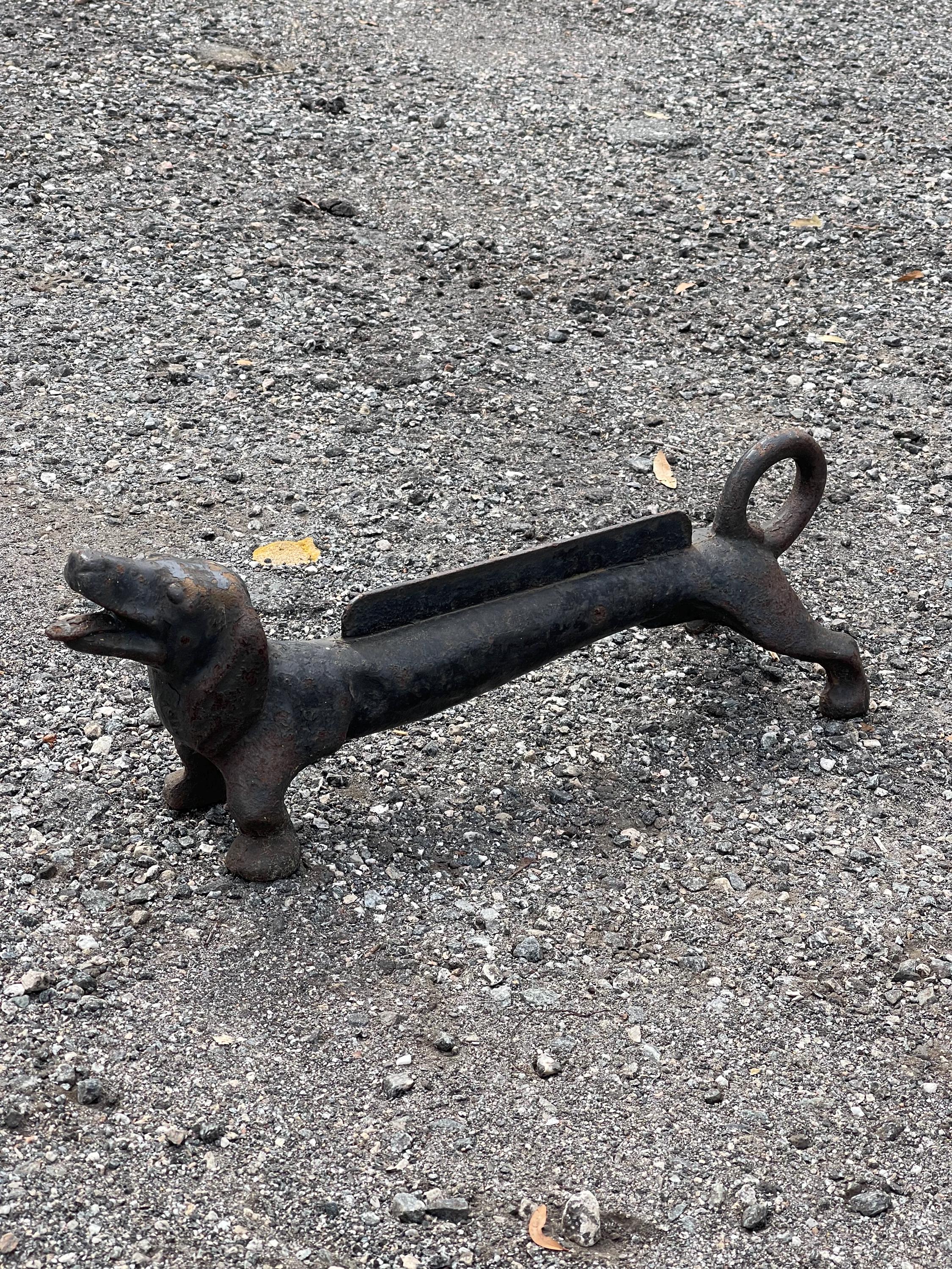 Cast Iron Dog, Antique Boot Scrape, Weinner Dog, Dachshund, Rustic ...