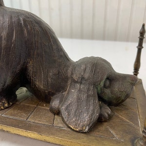 Vintage Bronze Lamp, Metal Dog Lamp, Table Lamp, Antique Lamp, Lighting ...