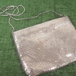 Vintage Silver Mesh Purse, Purse, Bag, Formal Purse, Wedding Purse ...