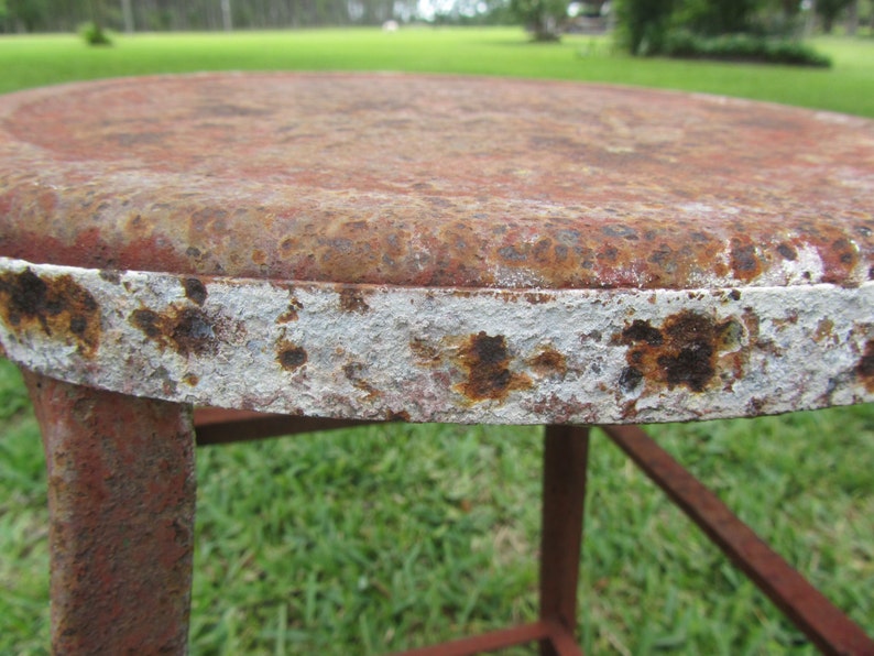 Vintage Metal Stool Kitchen Stool Photo Prop Rusty Metal - Etsy