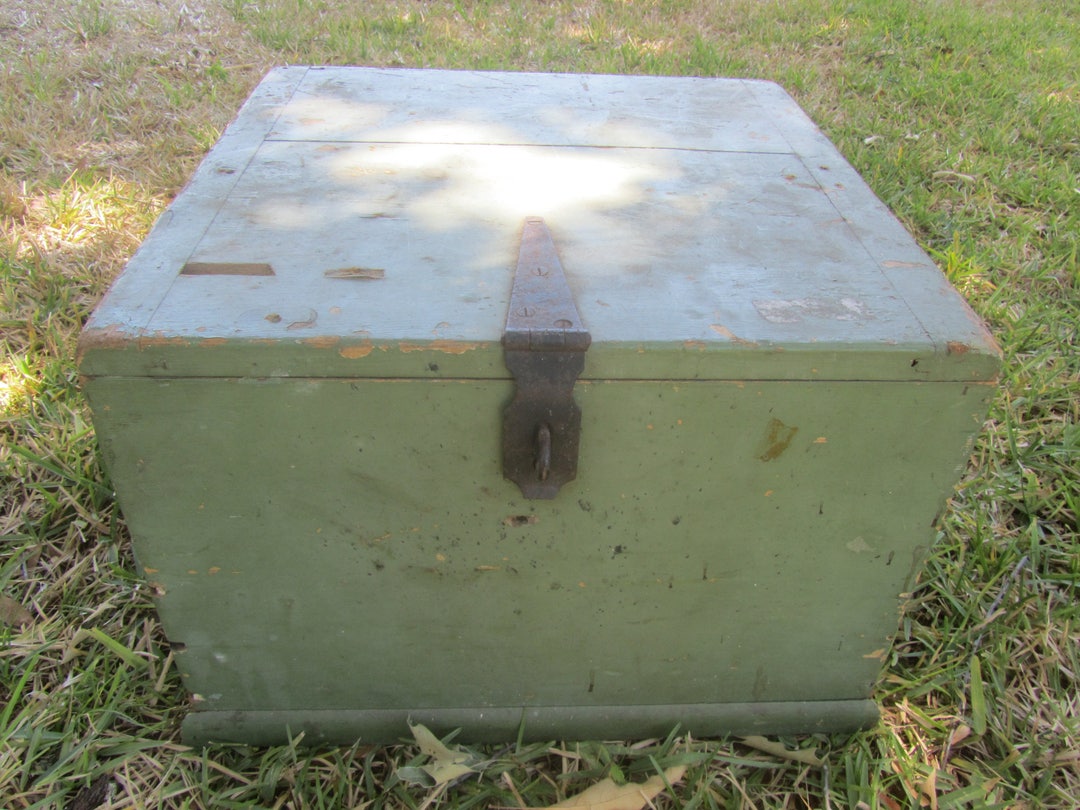 Vintage Wood Box, Carpenter Box, Industrial Box, Work Box, Hand Made ...