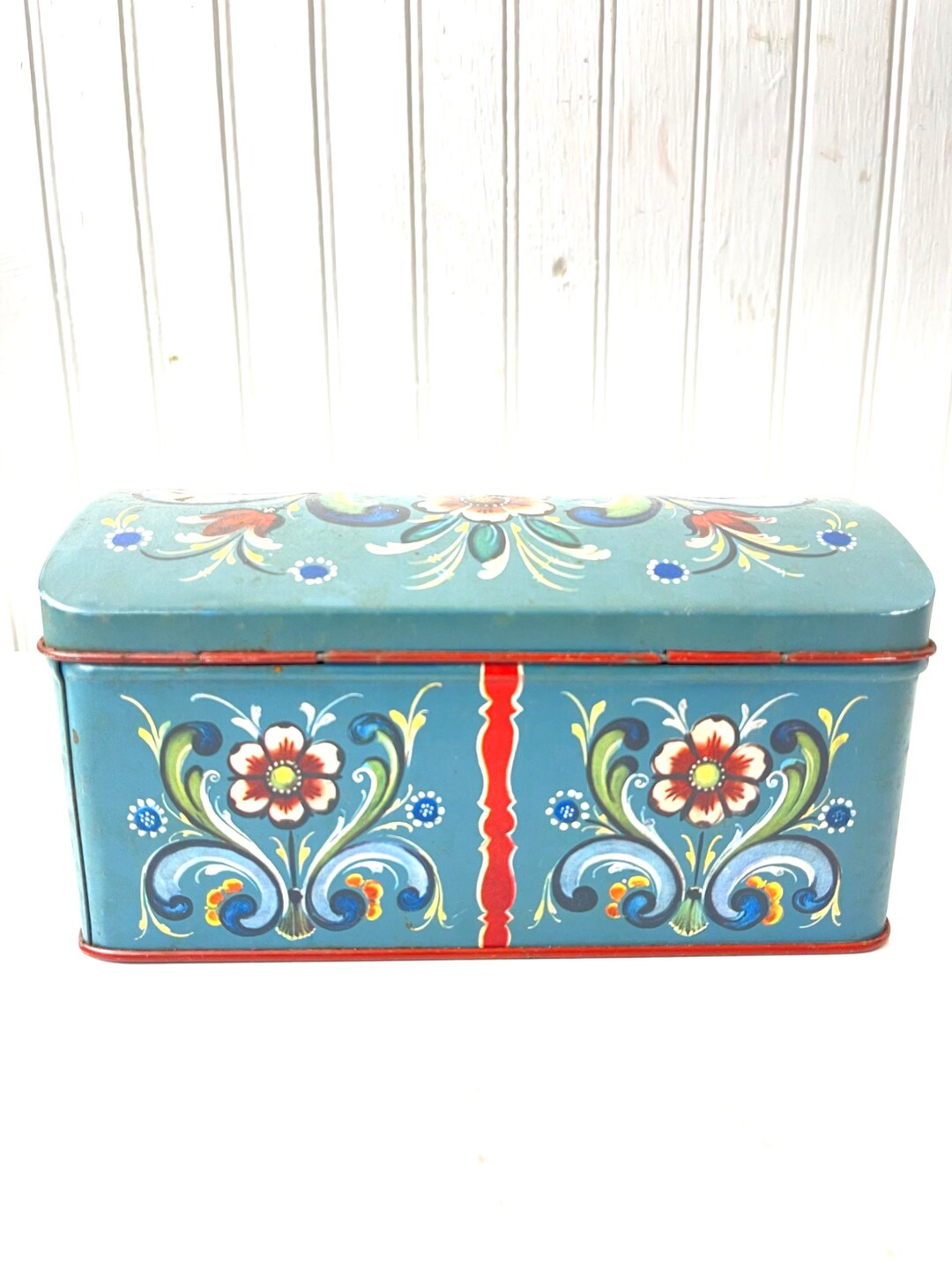 VINTAGE TOLE TIN, Collectible, Tin Box, Metal Box, Danish Tin, Tea Box ...