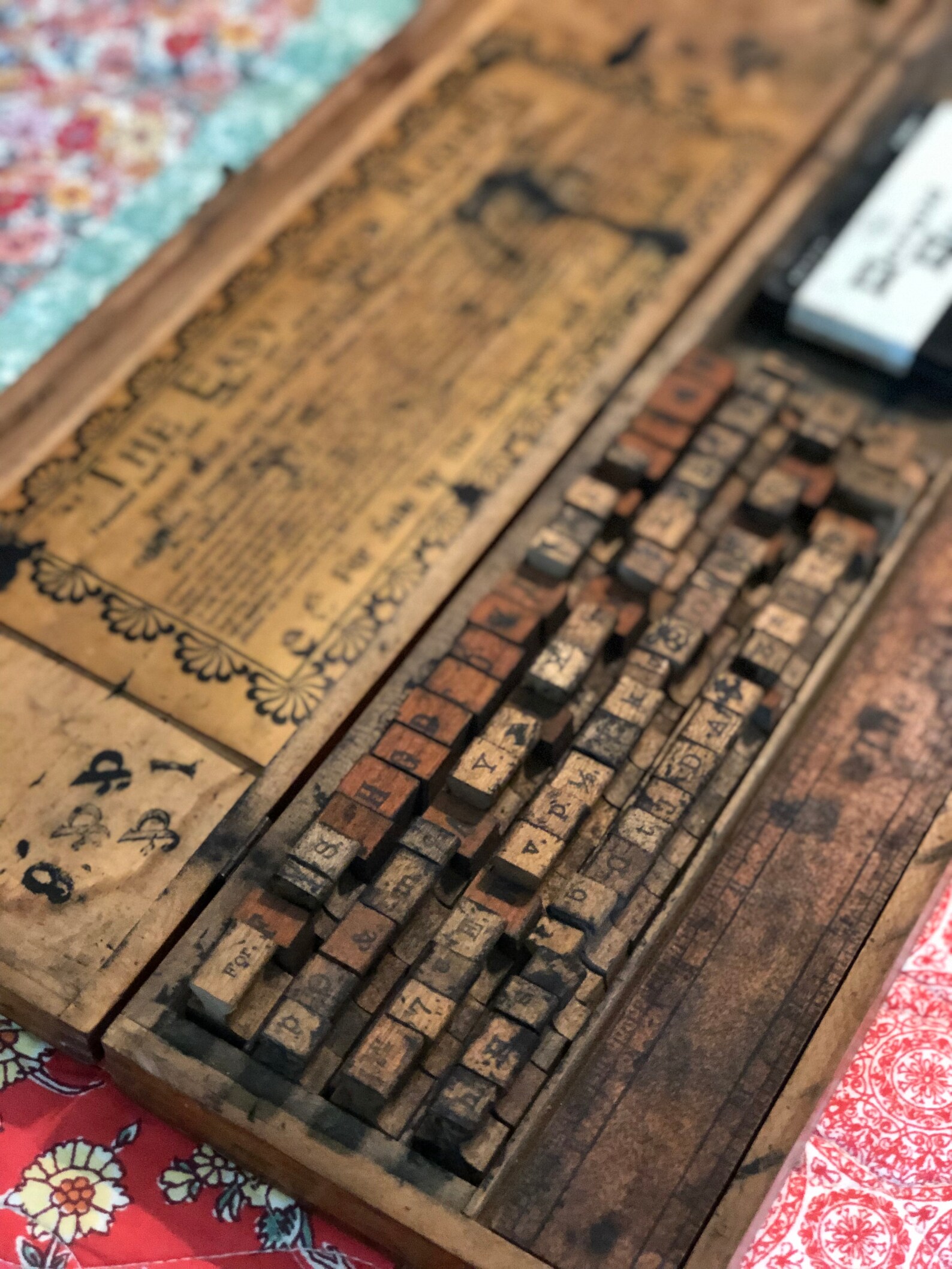 Antique Wood Letter Stamps Wood Box Sign Marker Ruler - Etsy