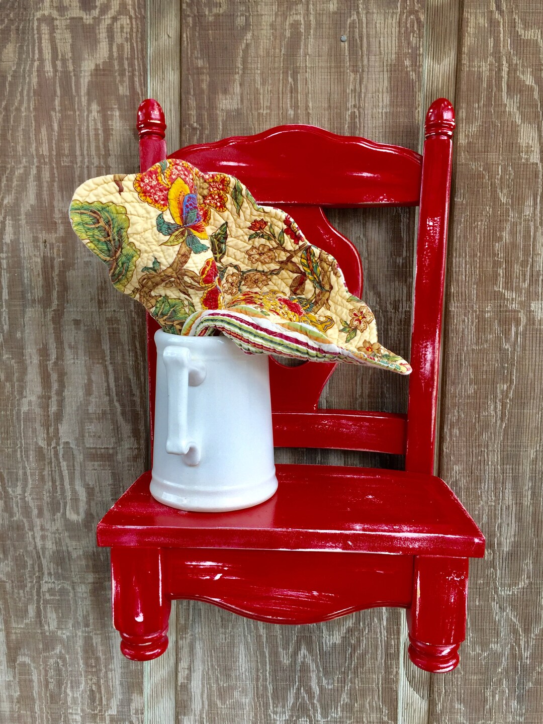 Chair Shelf, Wood Shelf, Wooden Shelf, Shabby Chic Funiture, Whimsical ...