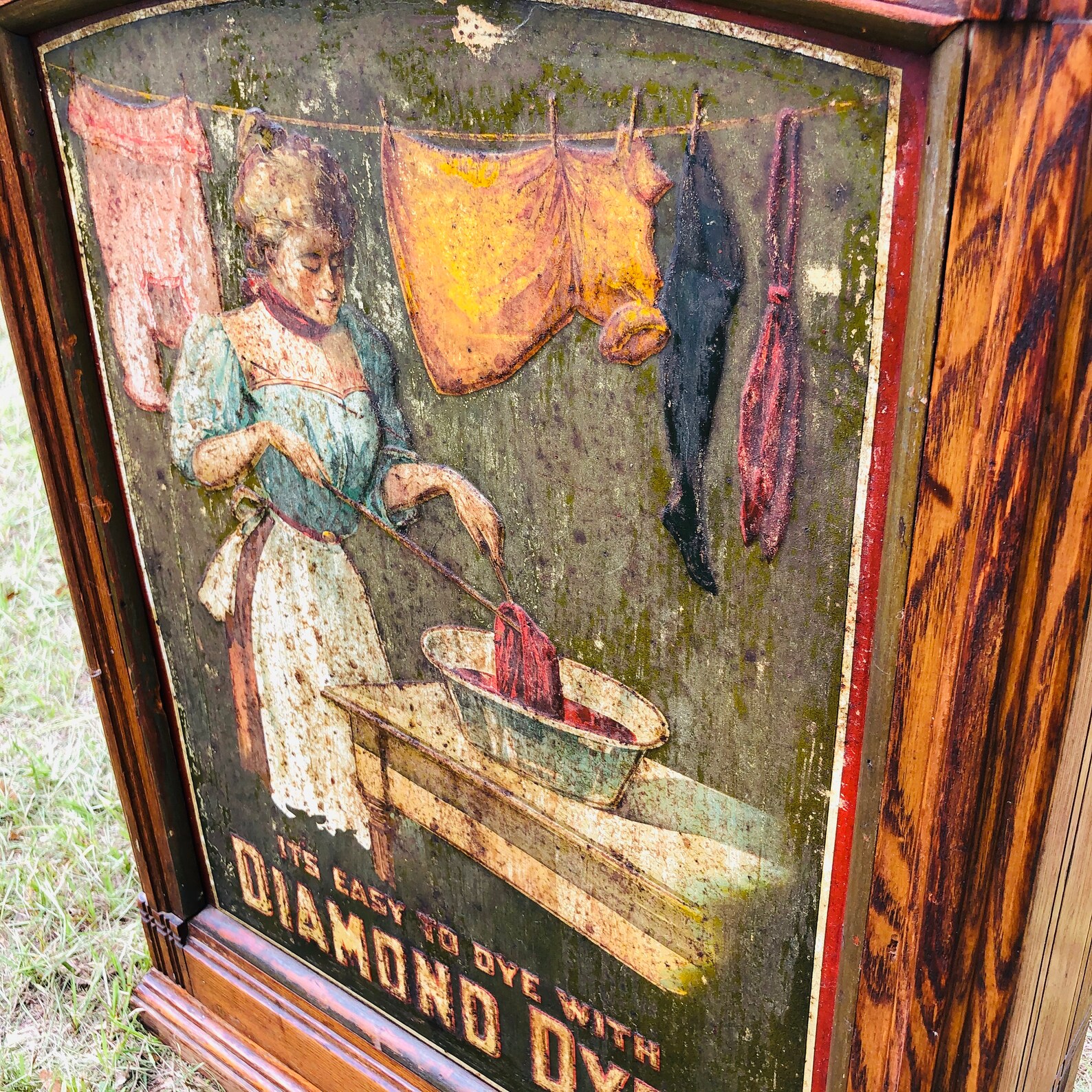 Diamond Dye Cabinet Vintage Wood Cabinet Vintage - Etsy