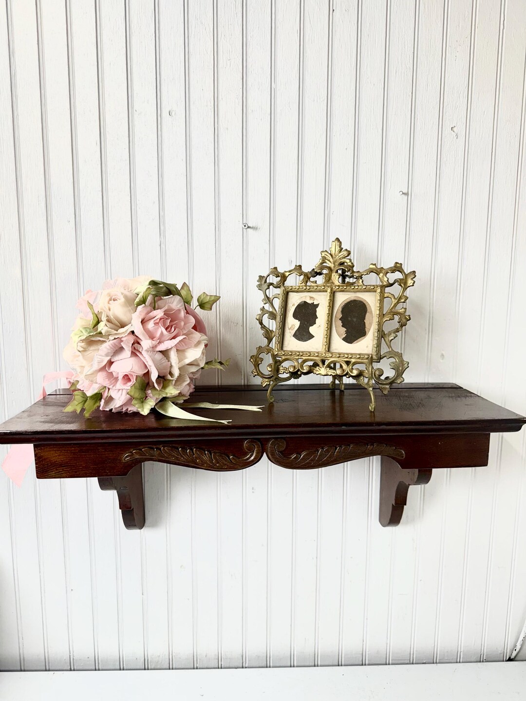 Antique Victorian Style Shelf, Vintage Wall Decor, Wood Corner Shelf ...