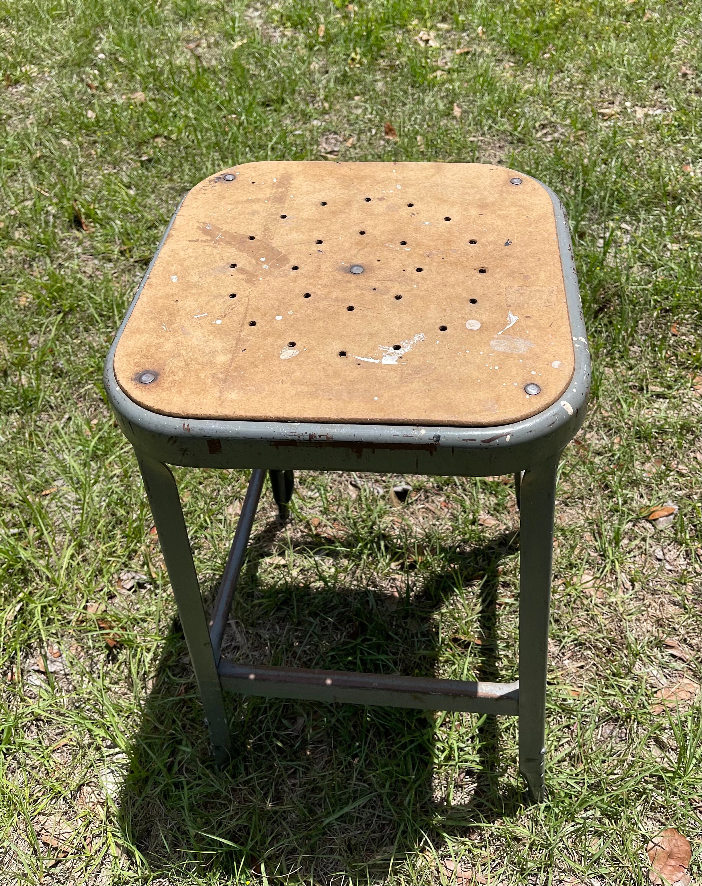 Vintage Metal Stool Kitchen Stool Photo Prop Rusty Metal | Etsy