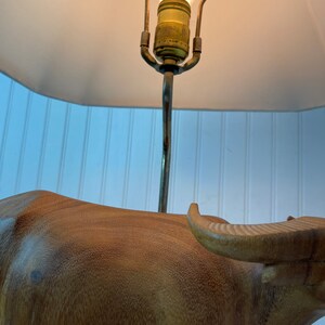 Vintage Lamp, Water Buffalo Lamp, Table Lamp, Animal Lamp, Lighting ...