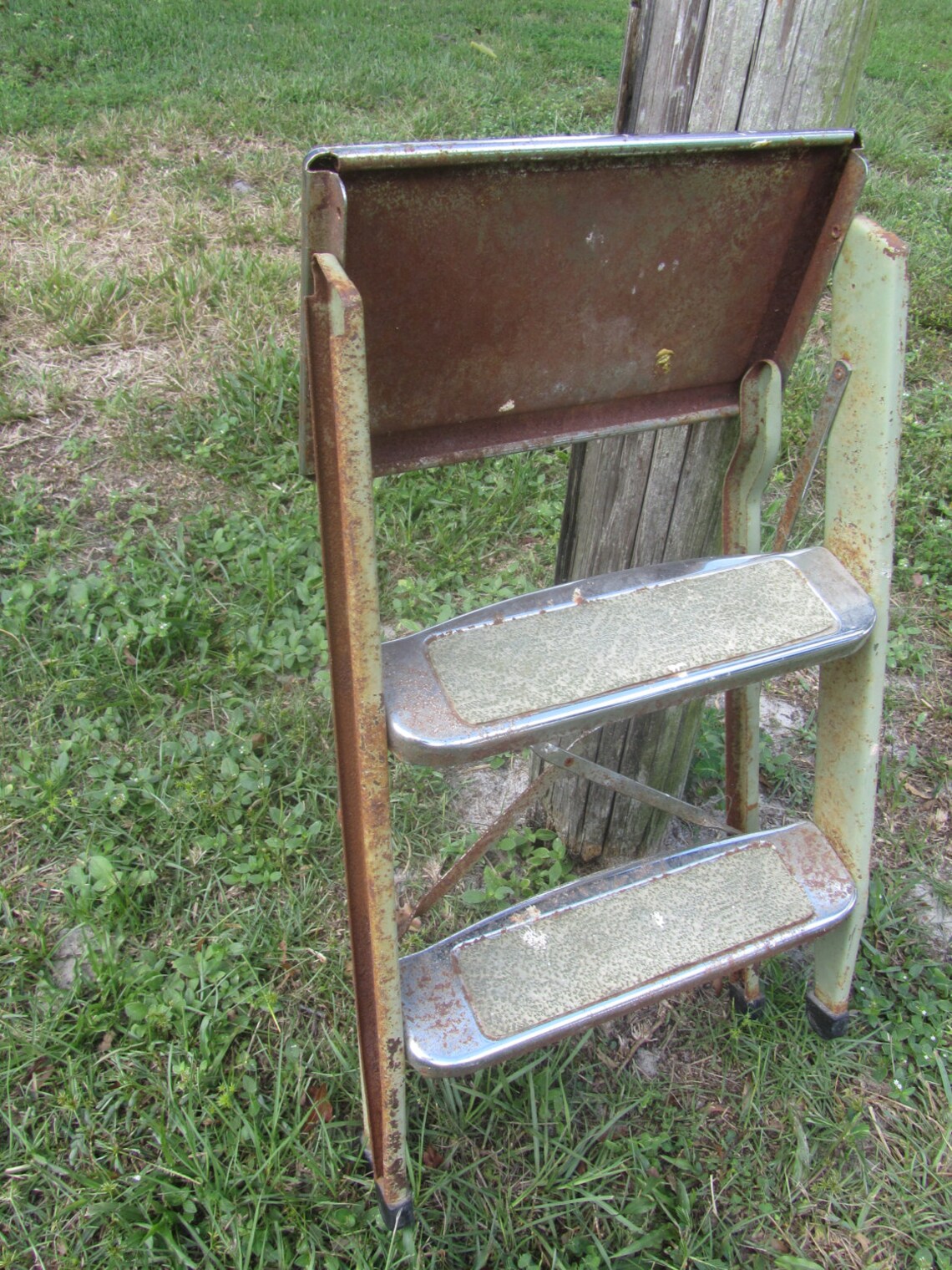 Vintage Metal Step Ladder Small Ladder Kitchen Stool | Etsy