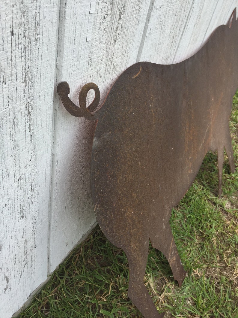 Metal Pig Large Pig Sign Bar B Que Sign farmhouse decor | Etsy