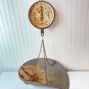 Produce Scale, Hanging Scale, Jacobs Bros. Scale, Metal Bin, Farmhouse ...