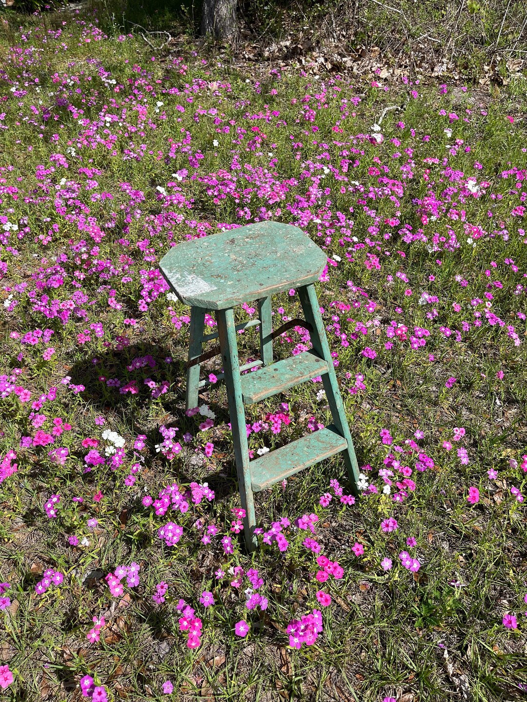 Antique Wood Step Ladder, Vintage Step Stool, Small Wood Ladder ...