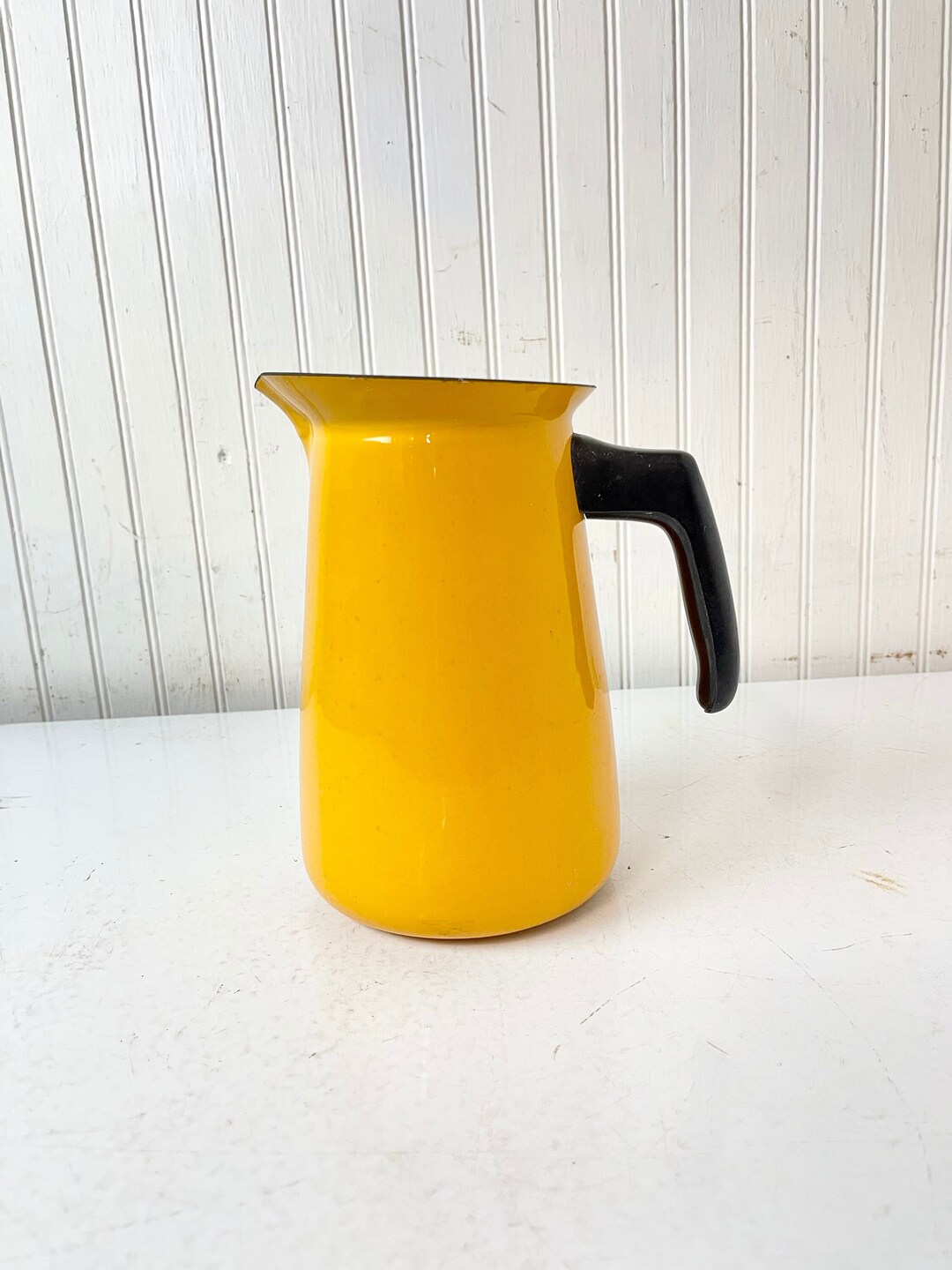 Vintage Pitcher, Enamel Pitcher, Farmhouse Decor, Vintage Kitchen ...