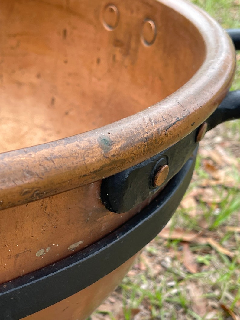 COPPER CANDY KETTLE, Large Copper Cauldron, Apple Butter Kettle ...